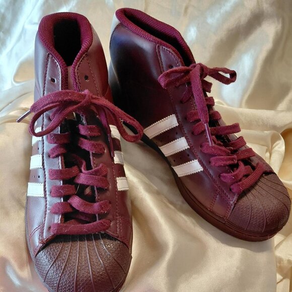 adidas | Shoes | Adidas Pci 78902 Pro Model Burgundy Hightop Sneakers ...